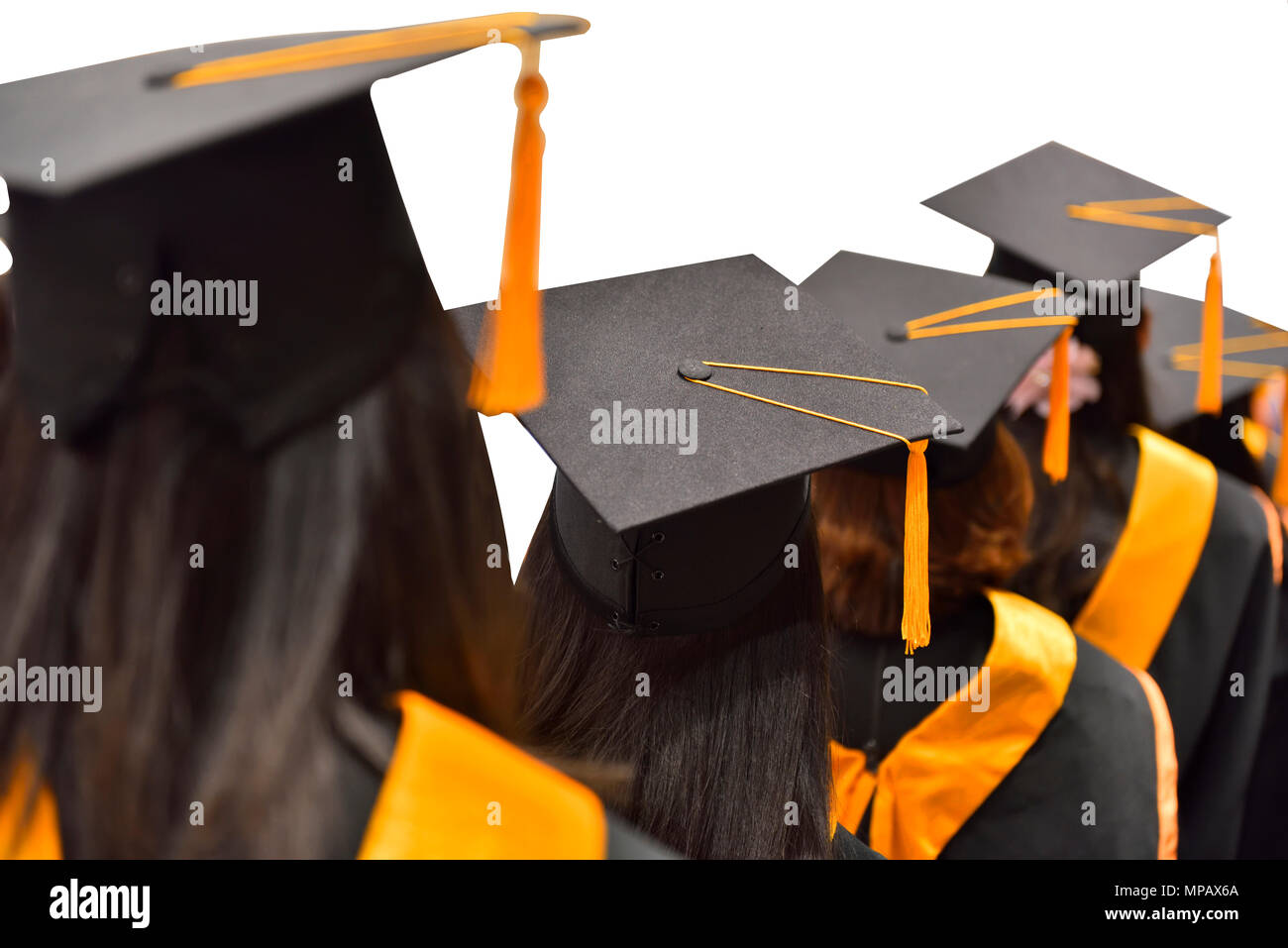 Congratulated the graduates in University,isolated background Stock ...