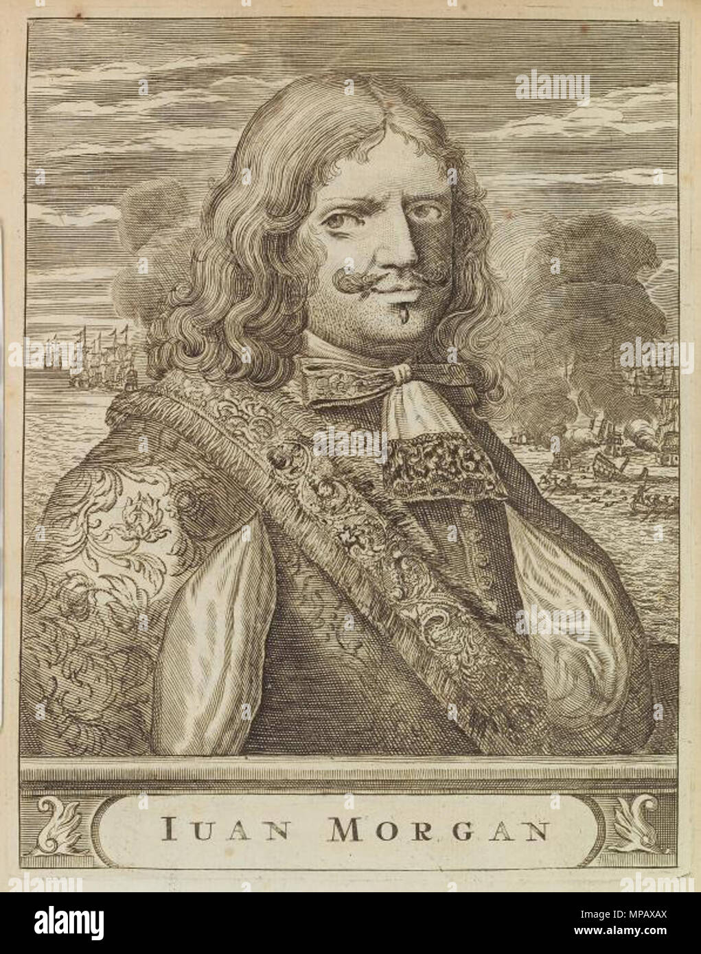 . English: Welsh buccaneer Henry Morgan. 1681. Alexandre Exquemelin, Piratas de la America (1681 ...
