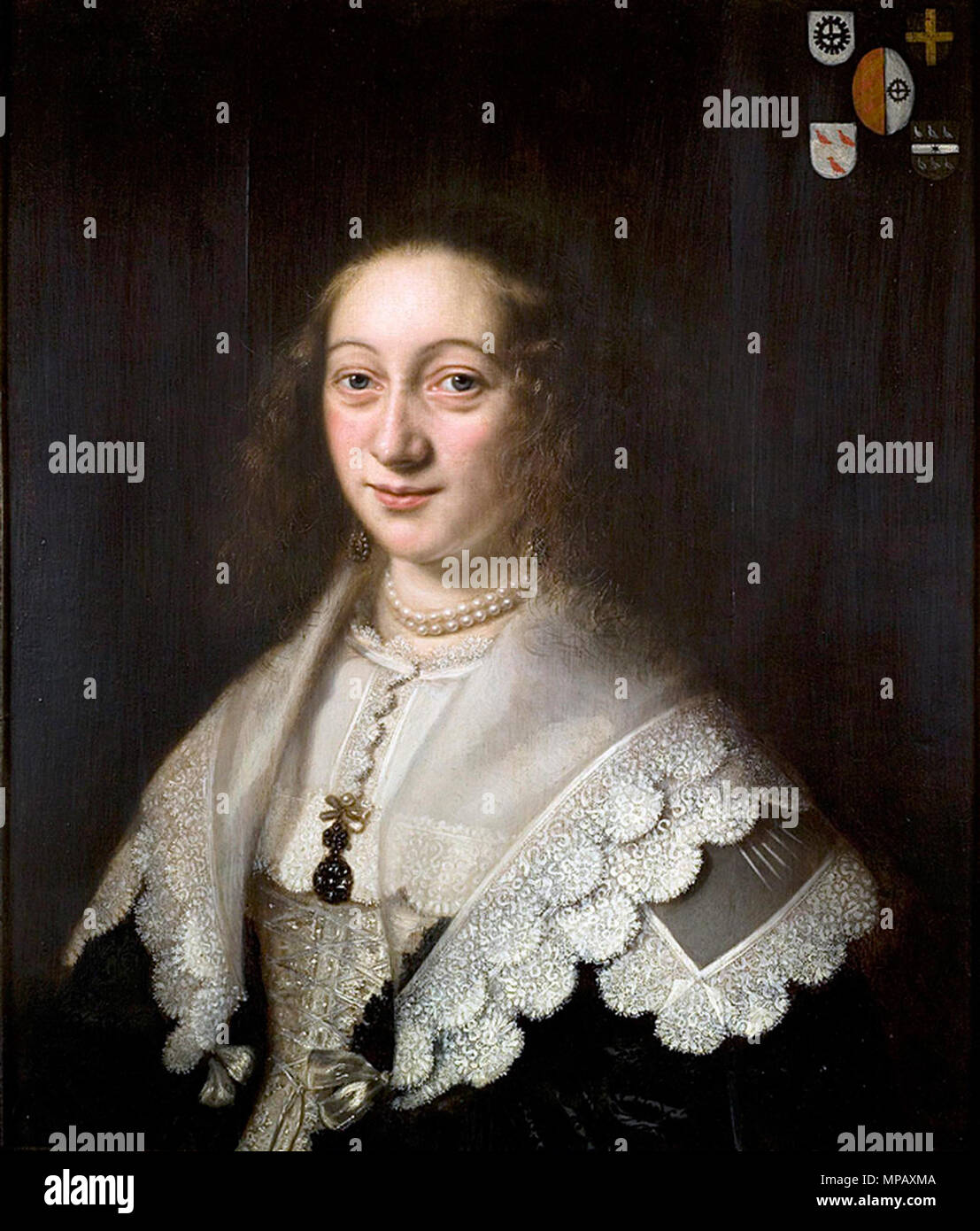 English: Portrait of Maria van Hogendorp, wife of Hendrik Rammelman ...