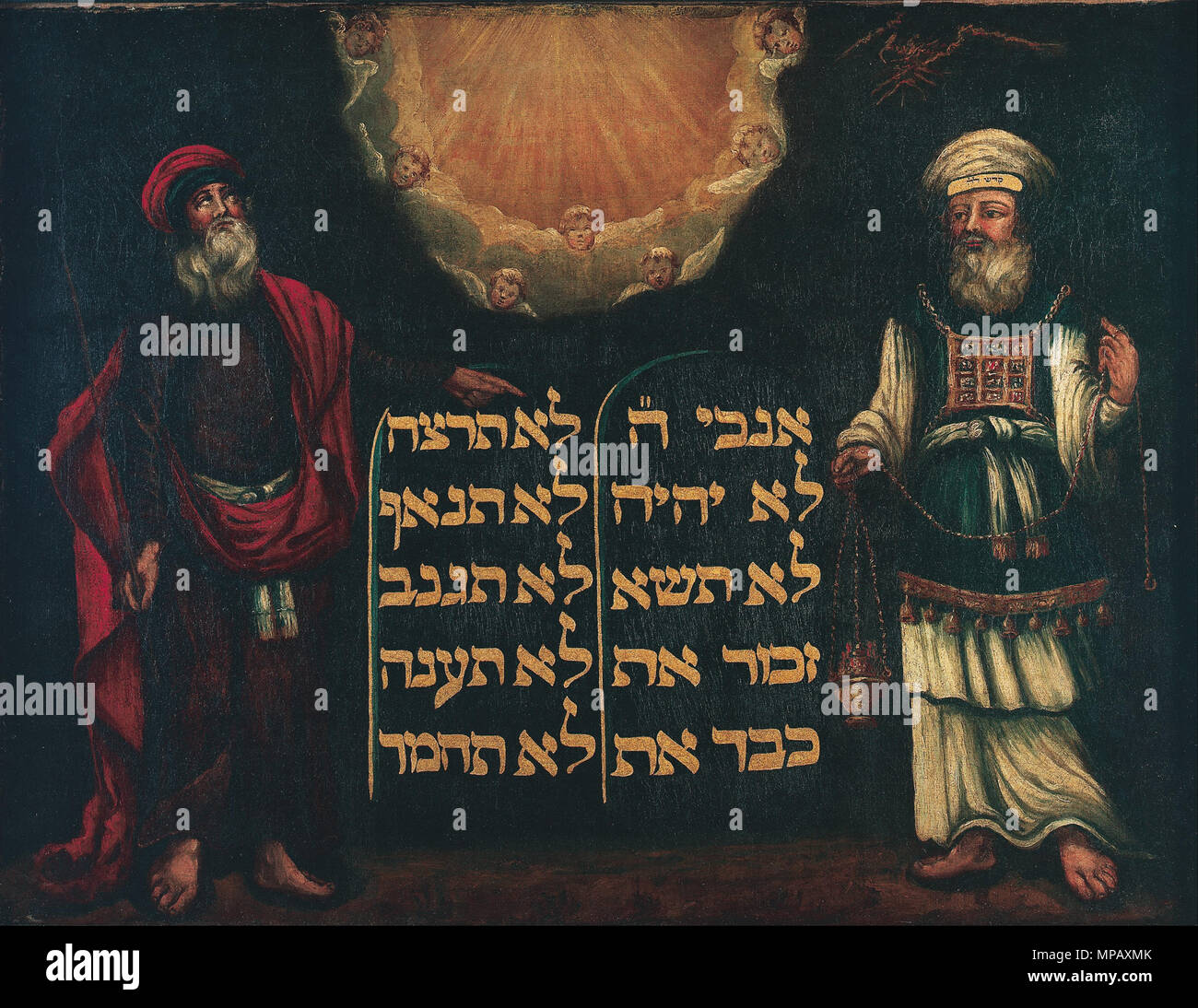 Moses and Aaron with the Tablets of the Law 1692. 907 Moses and Aaron ...
