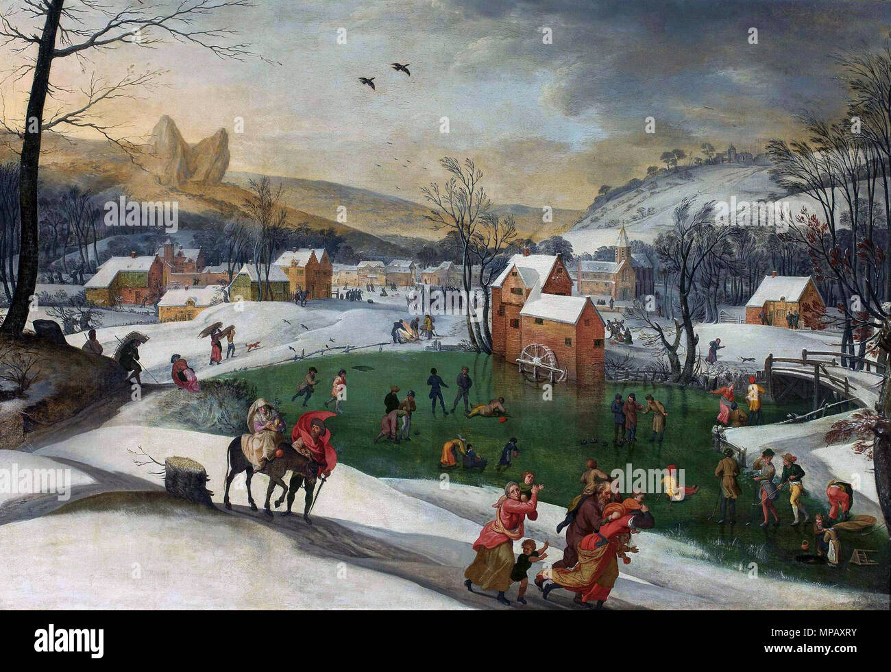 Winter landscape with the flight into Egypt second half of 16th century ...