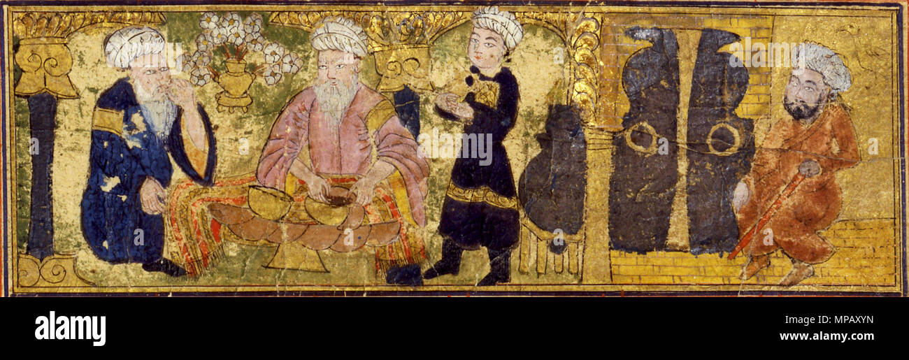 Miniature from a copy of Ferdowsi’s Shahnameh. “Mowbed-i Mowbedan ...