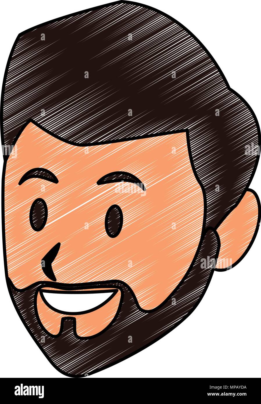 Man face cartoon scribble Stock Vector Image & Art - Alamy