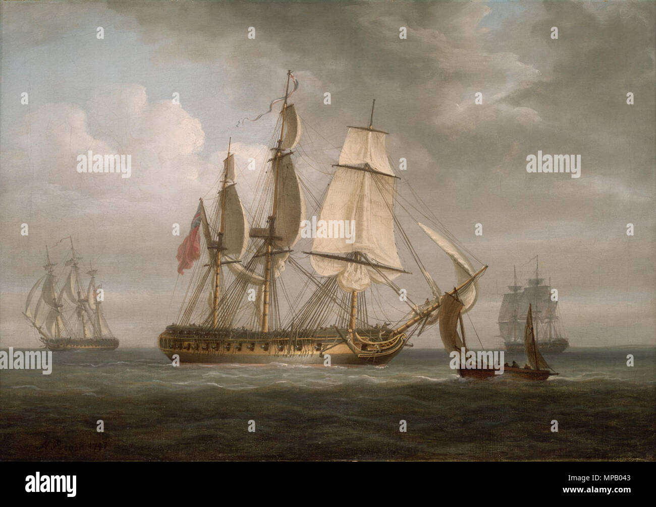 The Frigate 'Triton' . English: This ship's portrait was painted for ...
