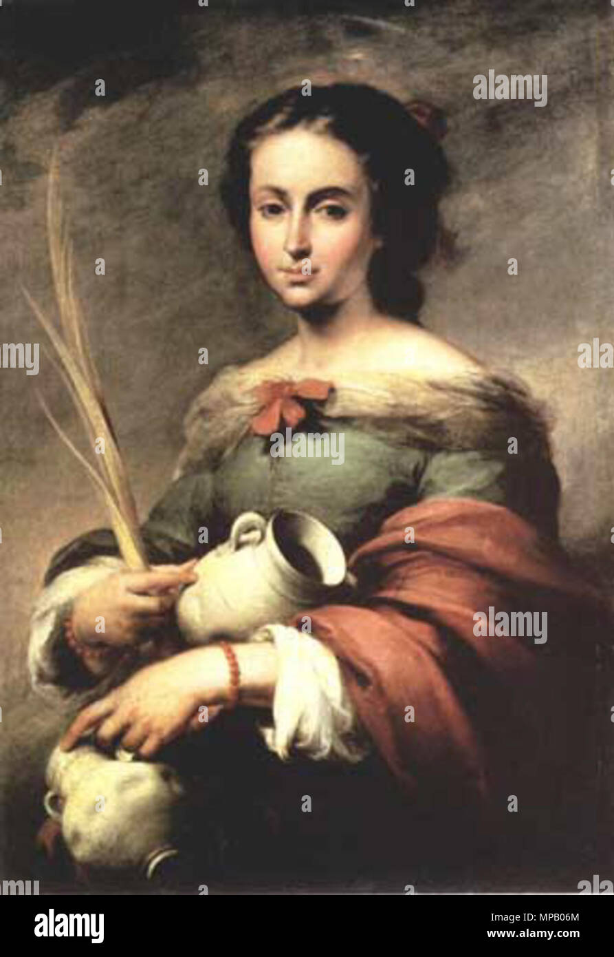 . Español: Santa Rufina pintura al óleo por Bartolomé Esteban Murillo ...