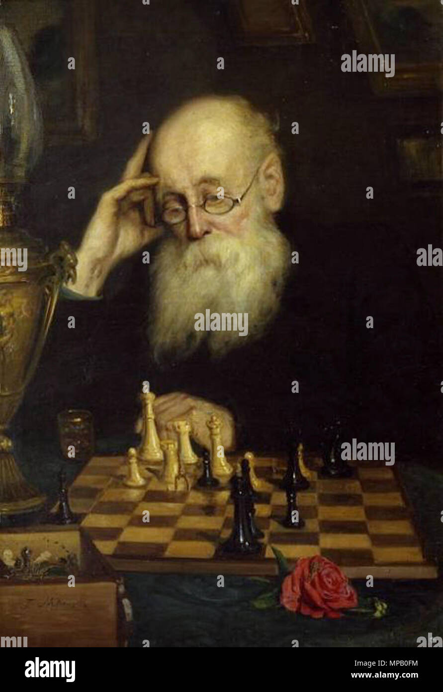 English: Portrait of the chess player A. D. Petrov Русский: Портрет ...
