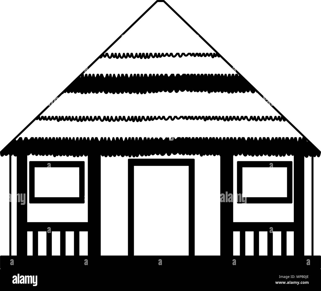 Small wooden building in Stock Vector Images - Alamy