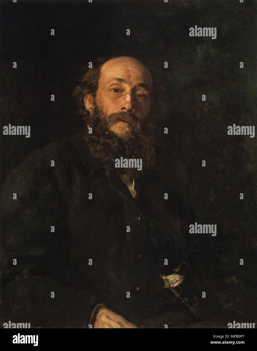 English: Portrait of painter Nikolai Nikolayevich Ge. Español: Retrato ...