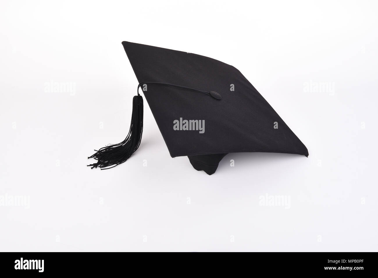 graduation cap with back tassel isolated on white background with Stock ...
