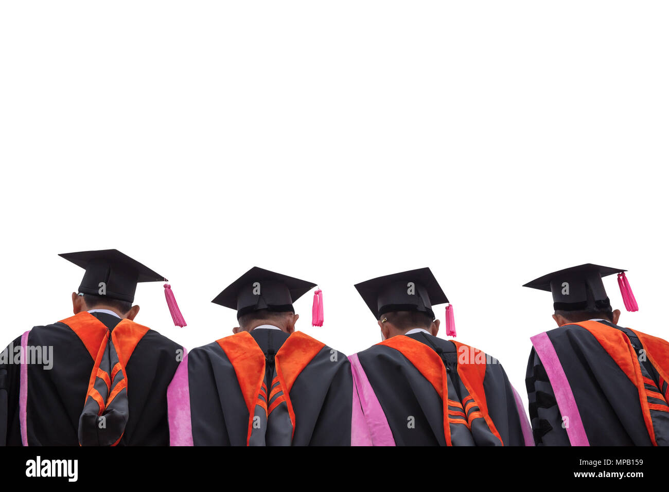 graduates cap behind isolated background Stock Photo - Alamy