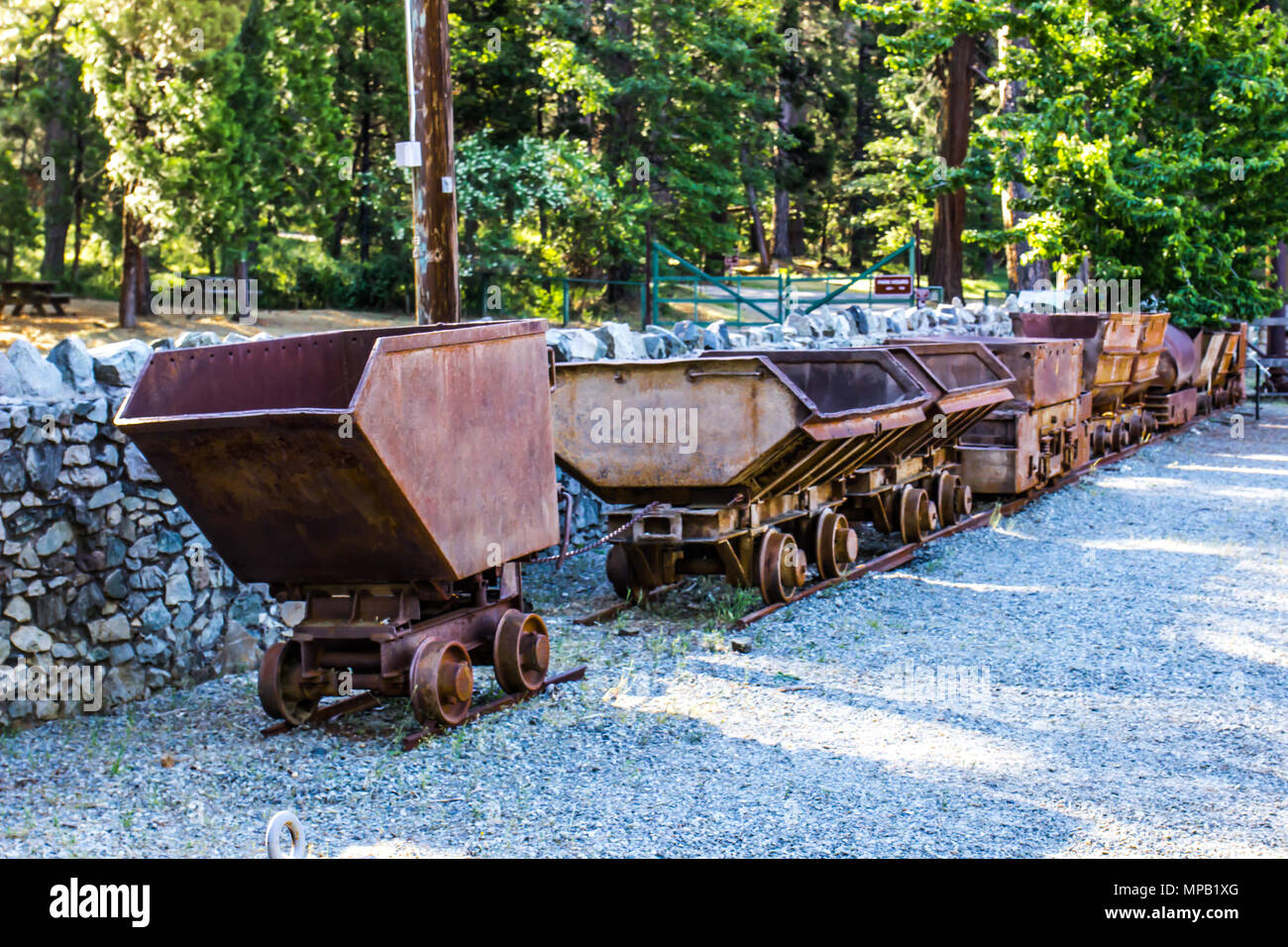 Old mining ore carts hi-res stock photography and images - Alamy
