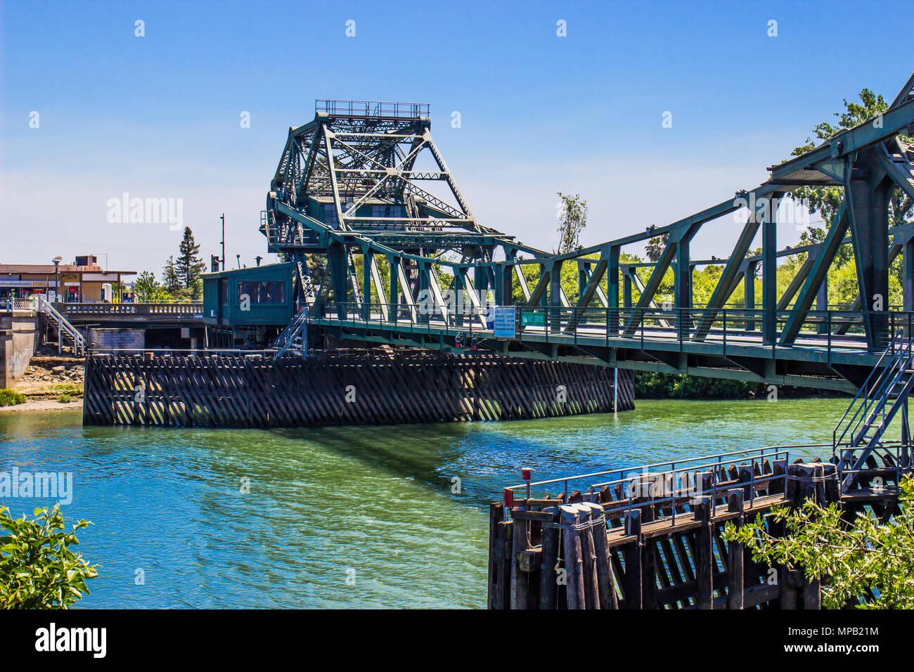 Small Draw Bridge On California Slough Stock Photo - Alamy