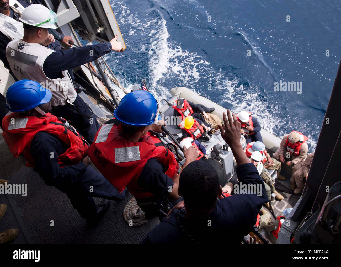 PACIFIC OCEAN (April 7, 2017) Lt. Shawn Madsen, Deck department’s ...