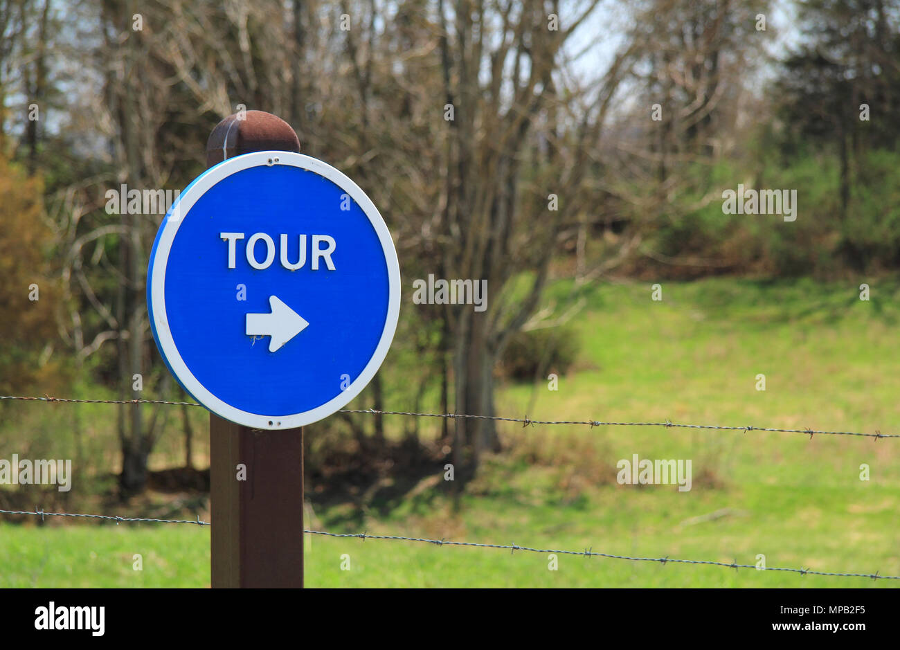 Numerous auto tour signs guide visitors to key points of interest at ...