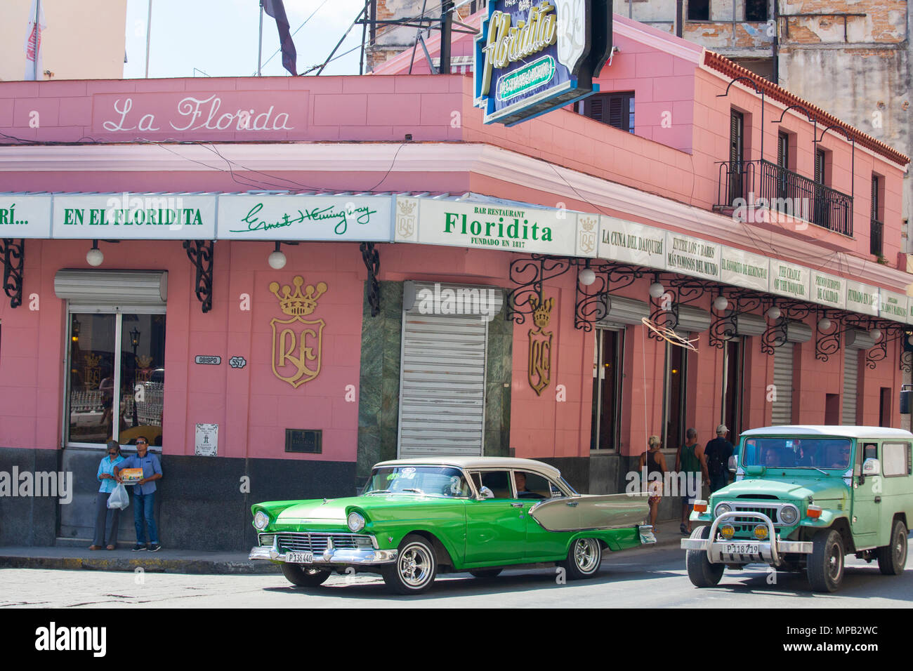 Famous La Floridita restaurant and bar in Old Havana Cuba Stock Photo ...