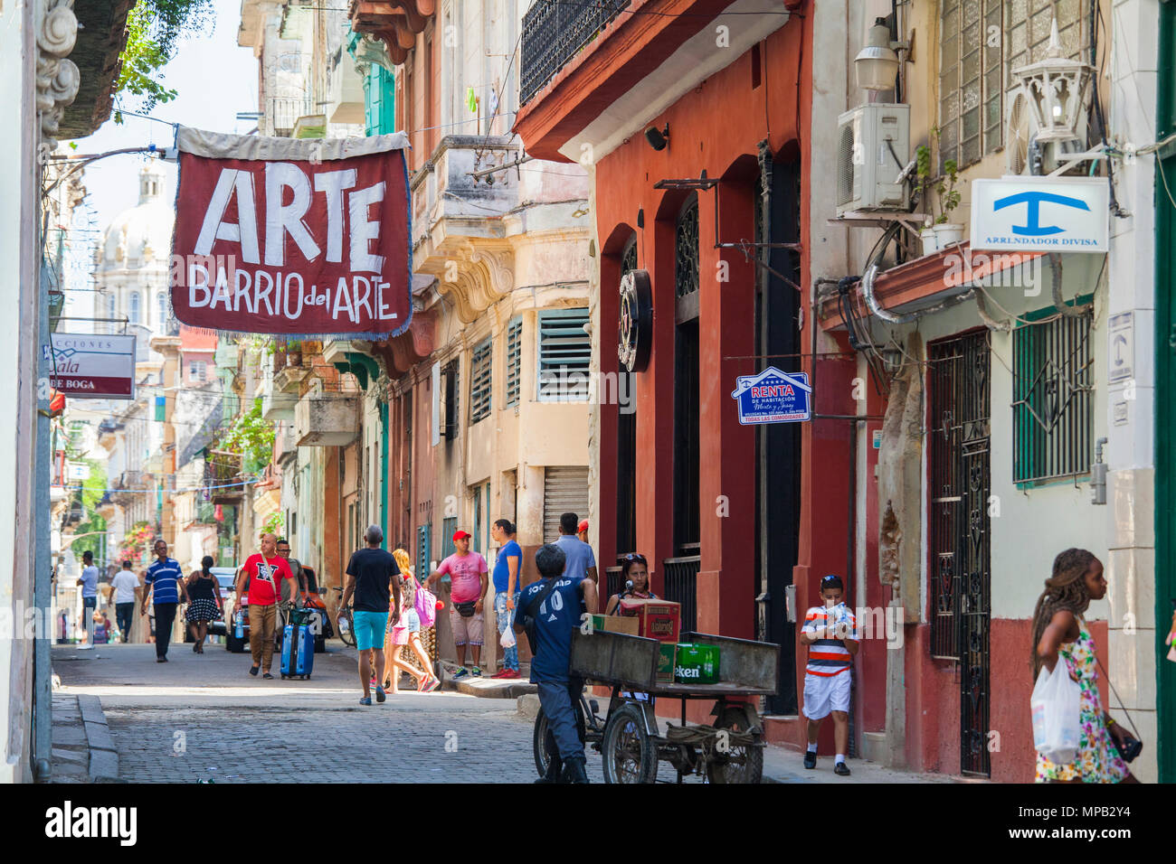 Arte Barrio street in Old Havana Cuba Stock Photo - Alamy