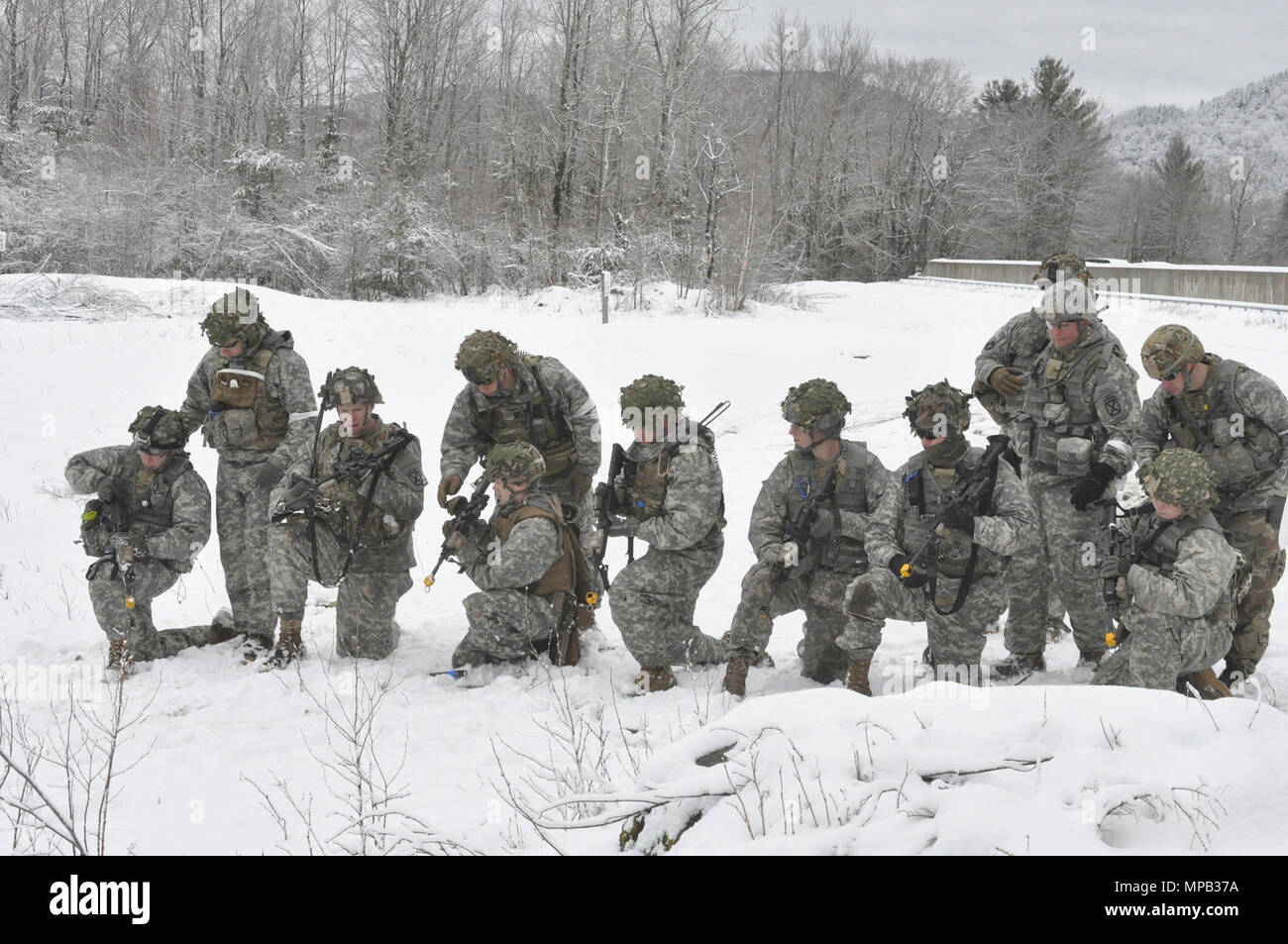 U.S. Soldiers with Charlie Troop, 1-172 Cavalry Regiment, 86th Infantry ...