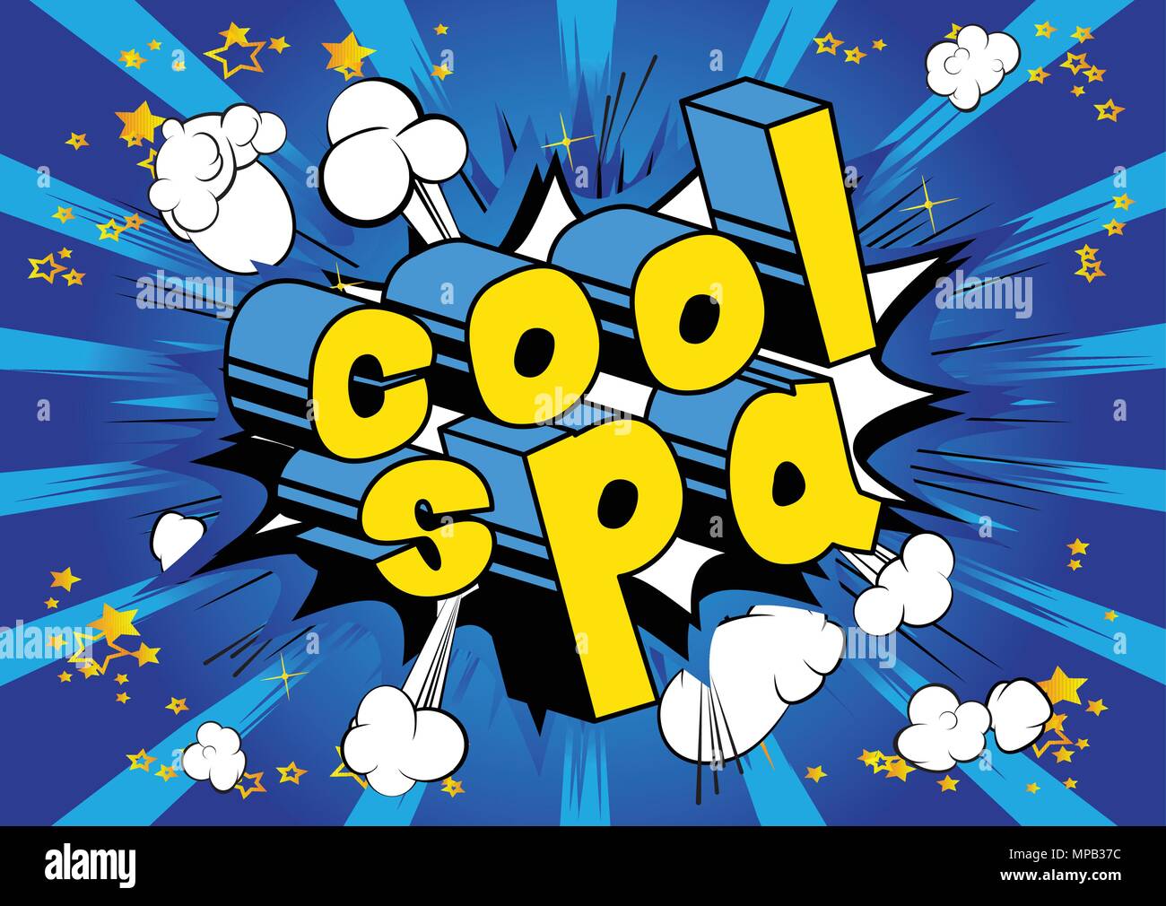 Cool Spa - Comic book style phrase on abstract background Stock Vector ...
