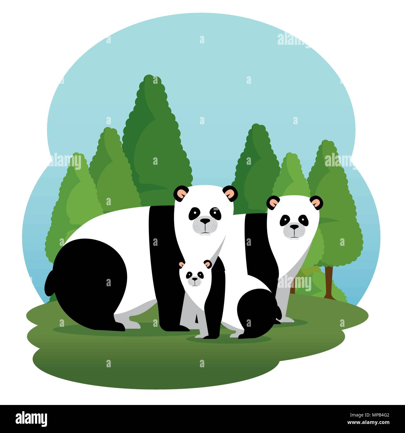 Forest animals scene Cut Out Stock Images & Pictures - Alamy