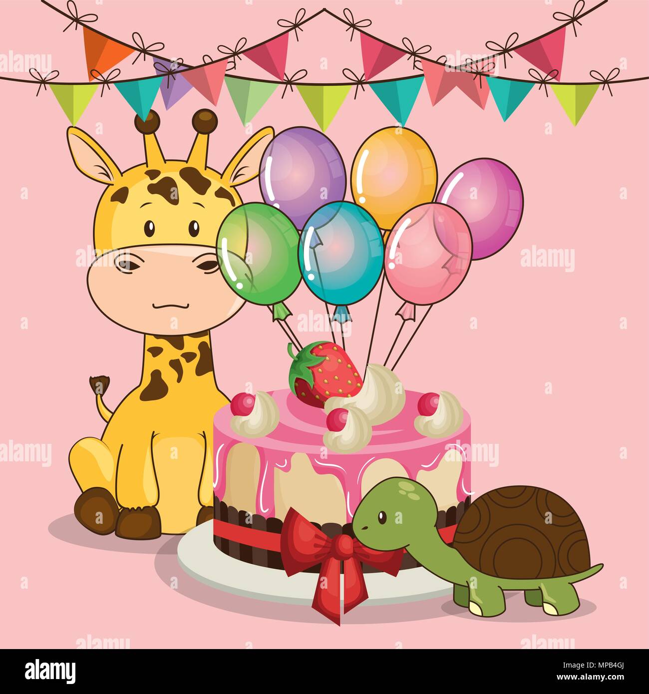 Cute Happy Birthday Giraffe