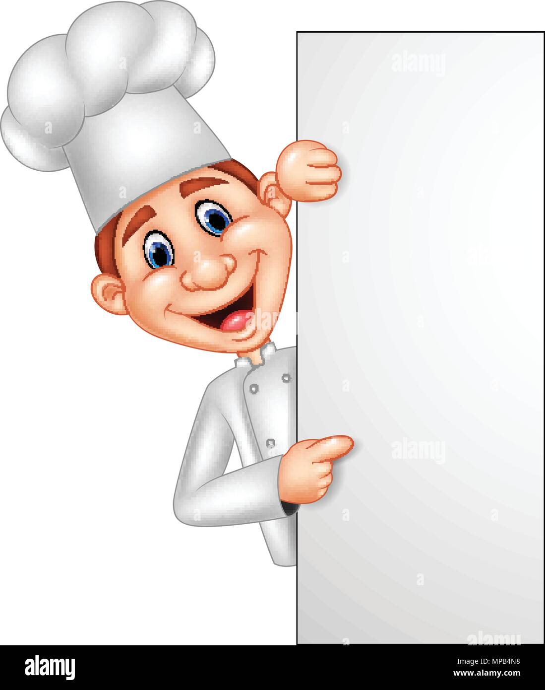Chef Holding Blank Menu Sign Stock Photos & Chef Holding Blank Menu ...
