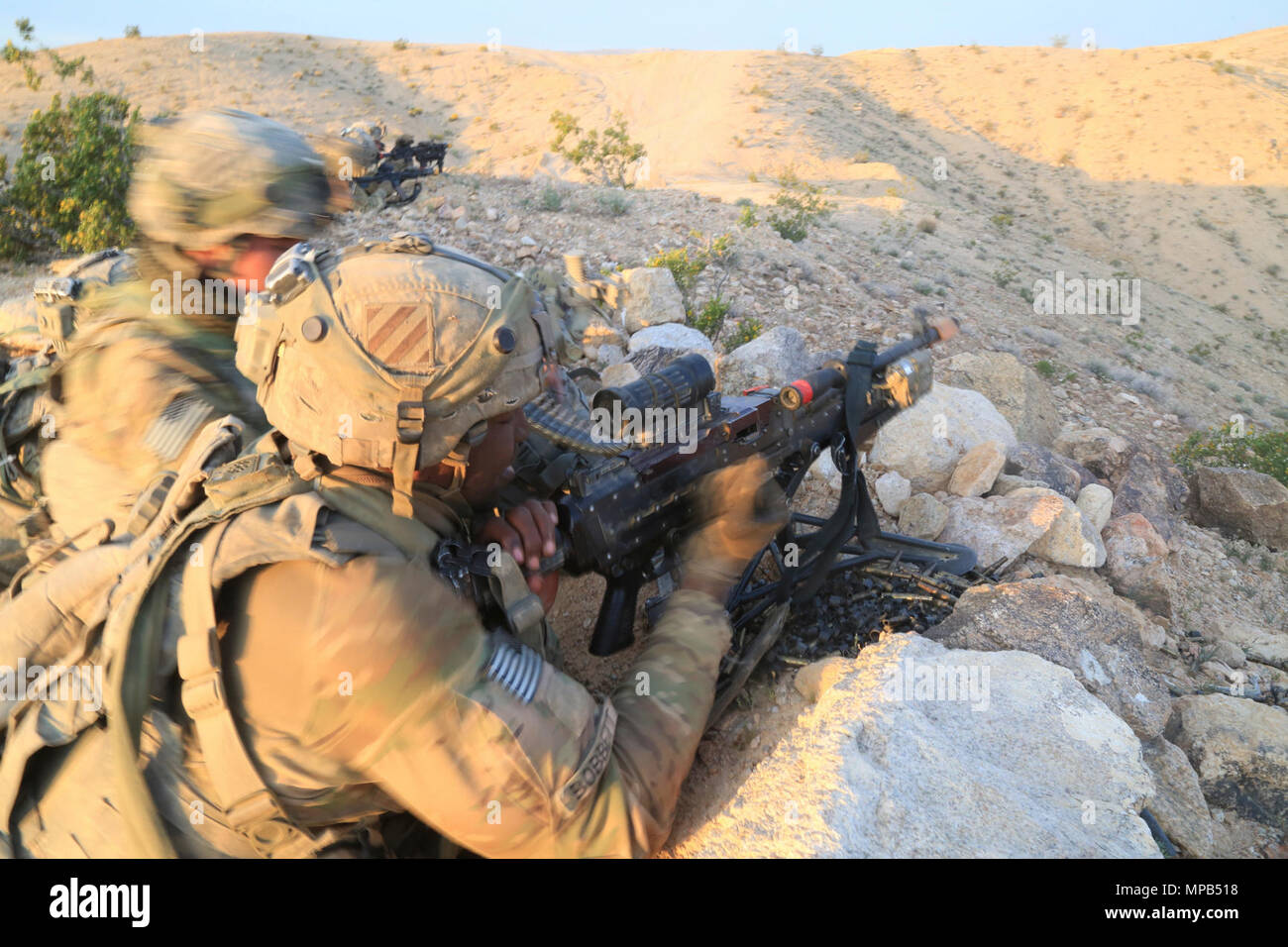 U.S. Army Soldiers of 1st Battalion, 30th Infantry Regiment, engage the ...