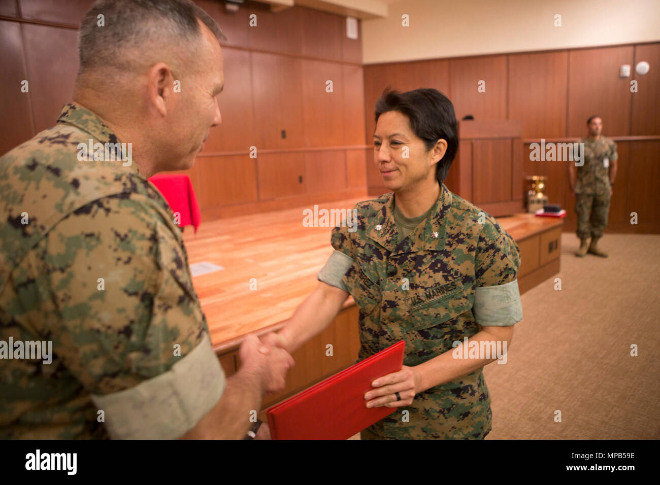 Brig. Gen. Paul K. Lebidine (left), former commanding general of 4th ...