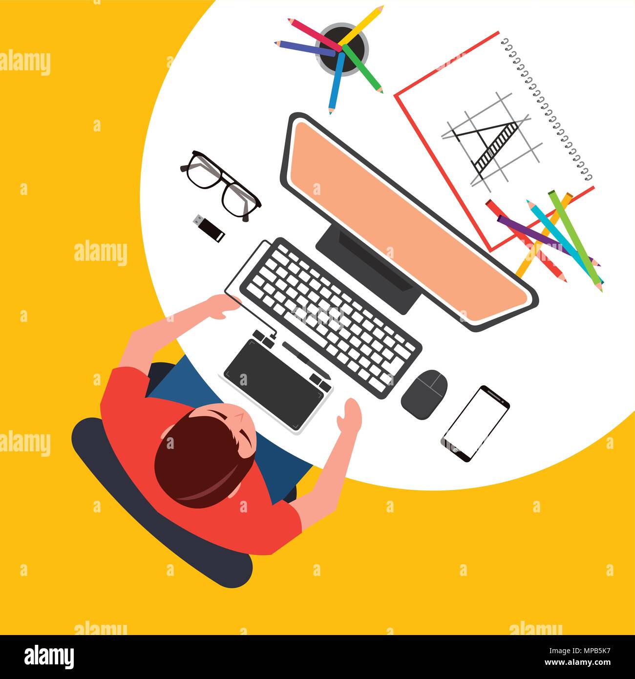 people working creative process Stock Vector Image & Art - Alamy