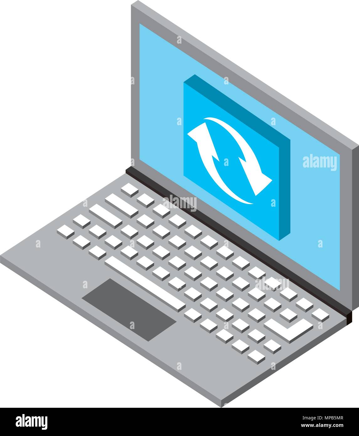 laptop computer refresh data isometric Stock Vector Image & Art - Alamy