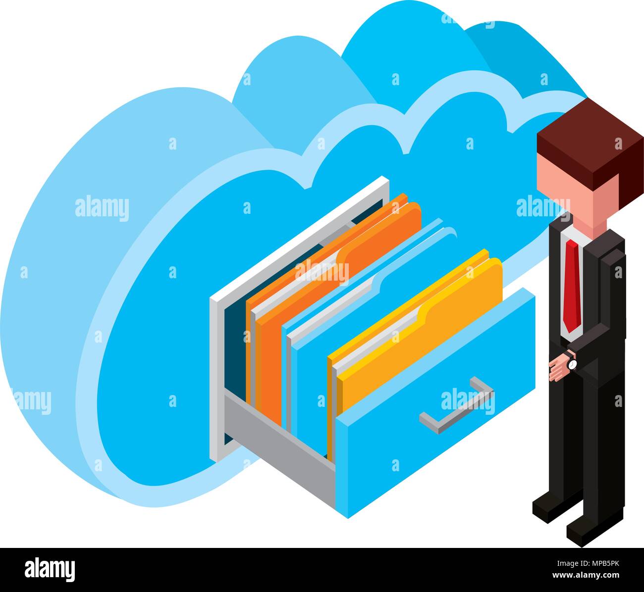 Filing cabinet cloud Stock Vector Images - Alamy