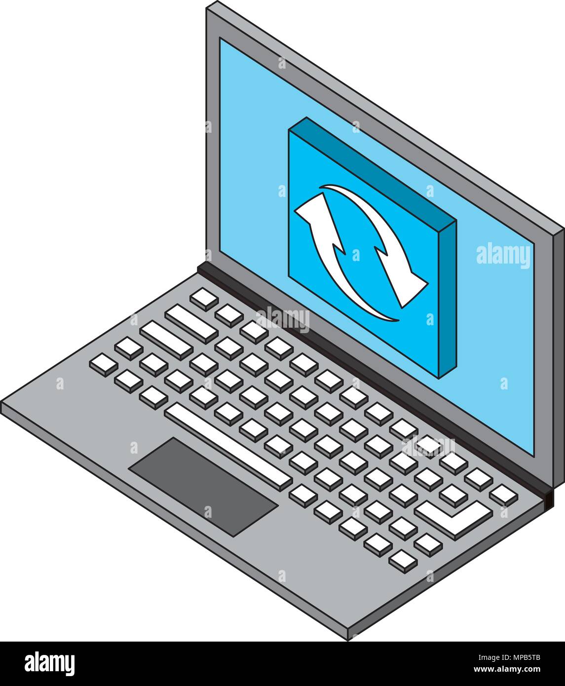laptop computer refresh data isometric Stock Vector Image & Art - Alamy