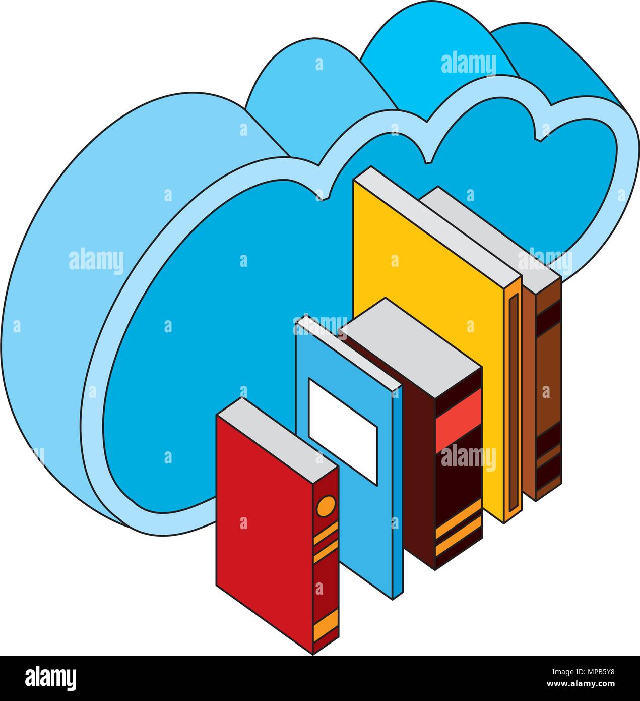 Cloud books 3d hi-res stock photography and images - Alamy