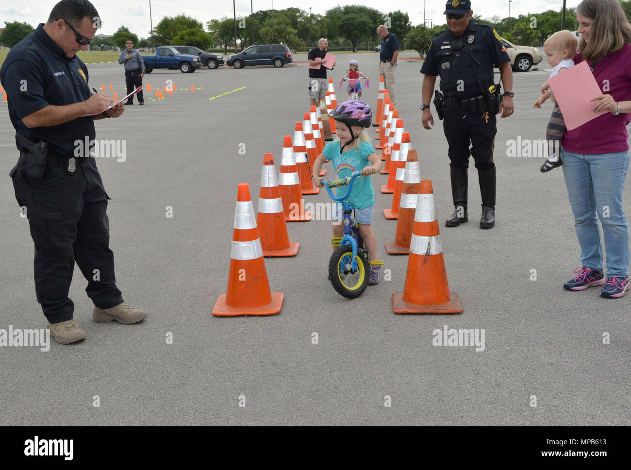 Erika, 3 years old, was the first to start off the obstacle course at ...