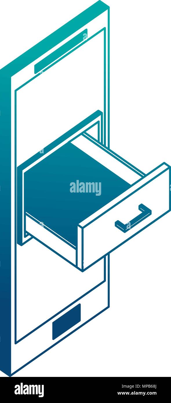 smartphone cabinet drawer storage isometric Stock Vector Image & Art ...