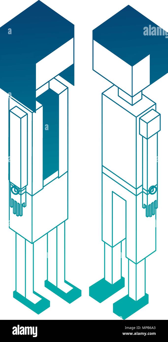 people standing characters cartoon isometric Stock Vector Image & Art ...