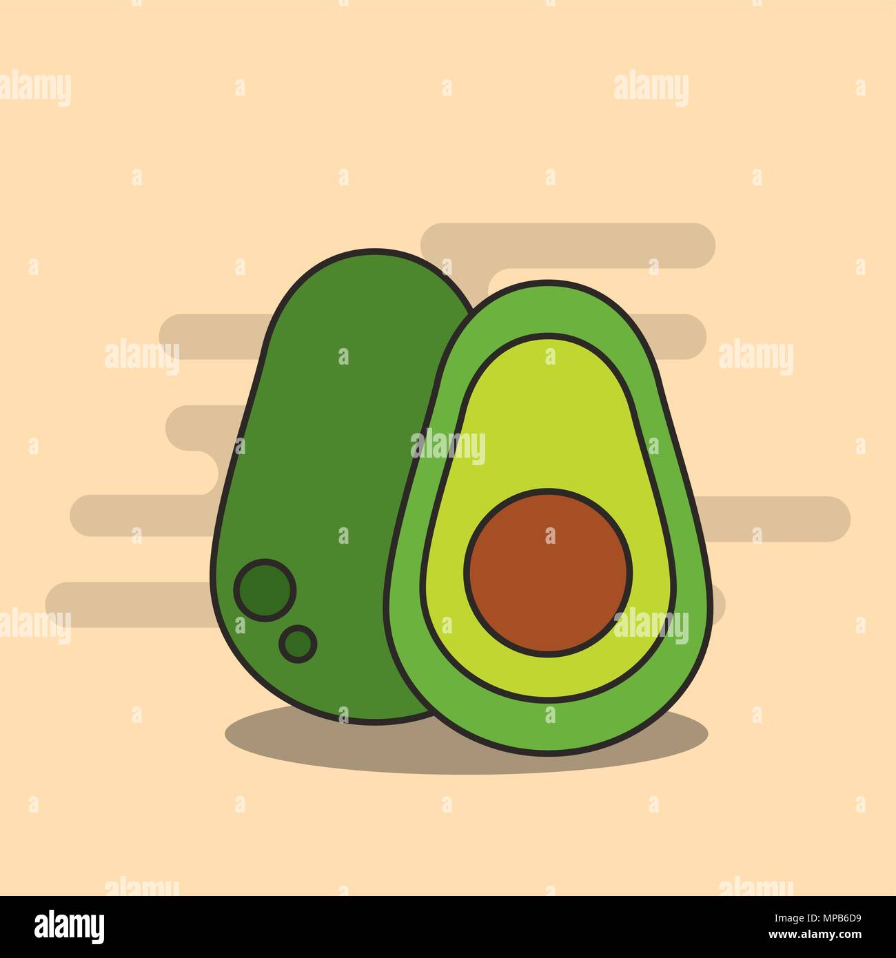 half avocado harvest nutrition diet Stock Vector Image & Art - Alamy
