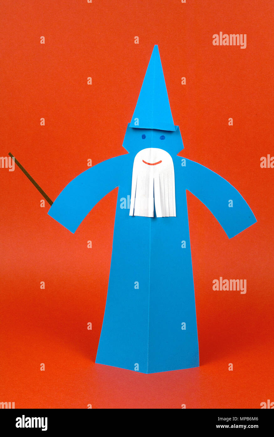 a Macician Merlin made with paper,origami Stock Photo - Alamy