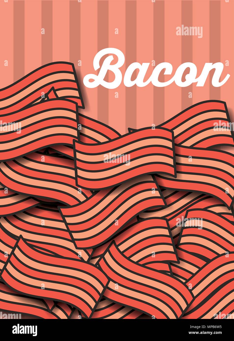 bacon portions menu restaurant poster Stock Vector Image & Art - Alamy