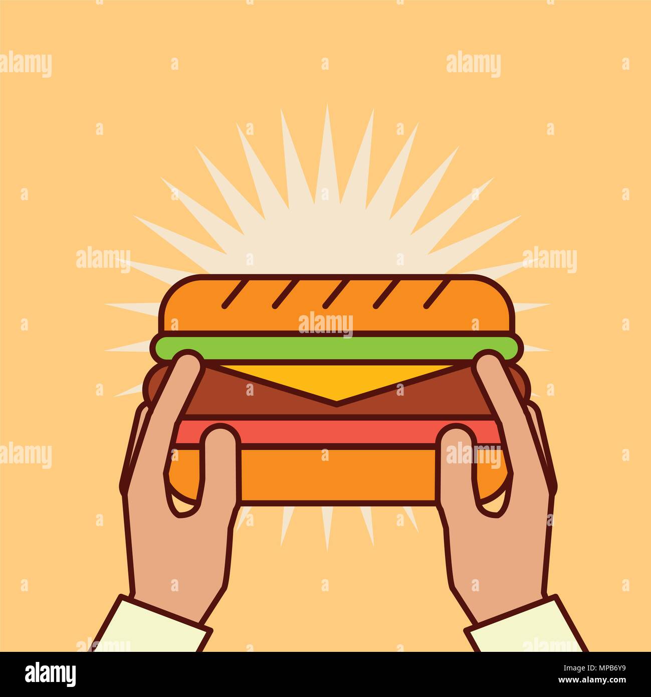 Brown bread sandwich salad Stock Vector Images - Alamy