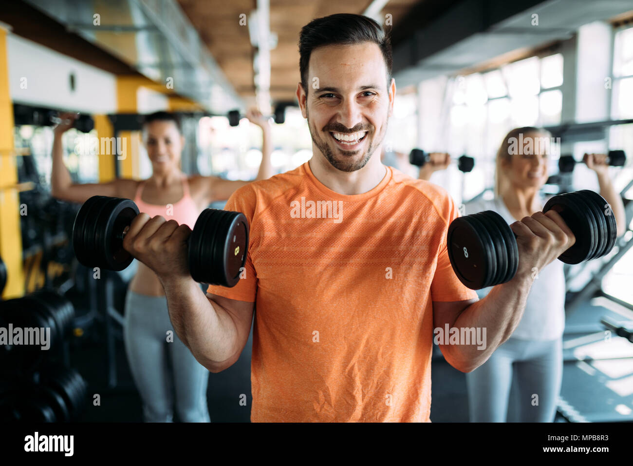 Male gym training hi-res stock photography and images - Alamy