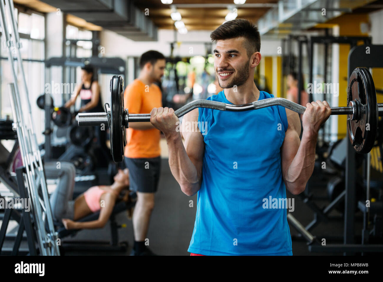 Strong male athlete working hard hi-res stock photography and images ...