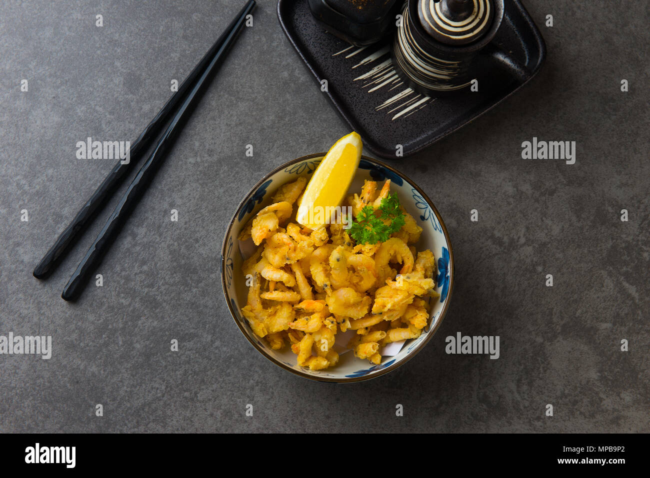 koebi karaage japanese deep fried small shrimp Stock Photo - Alamy