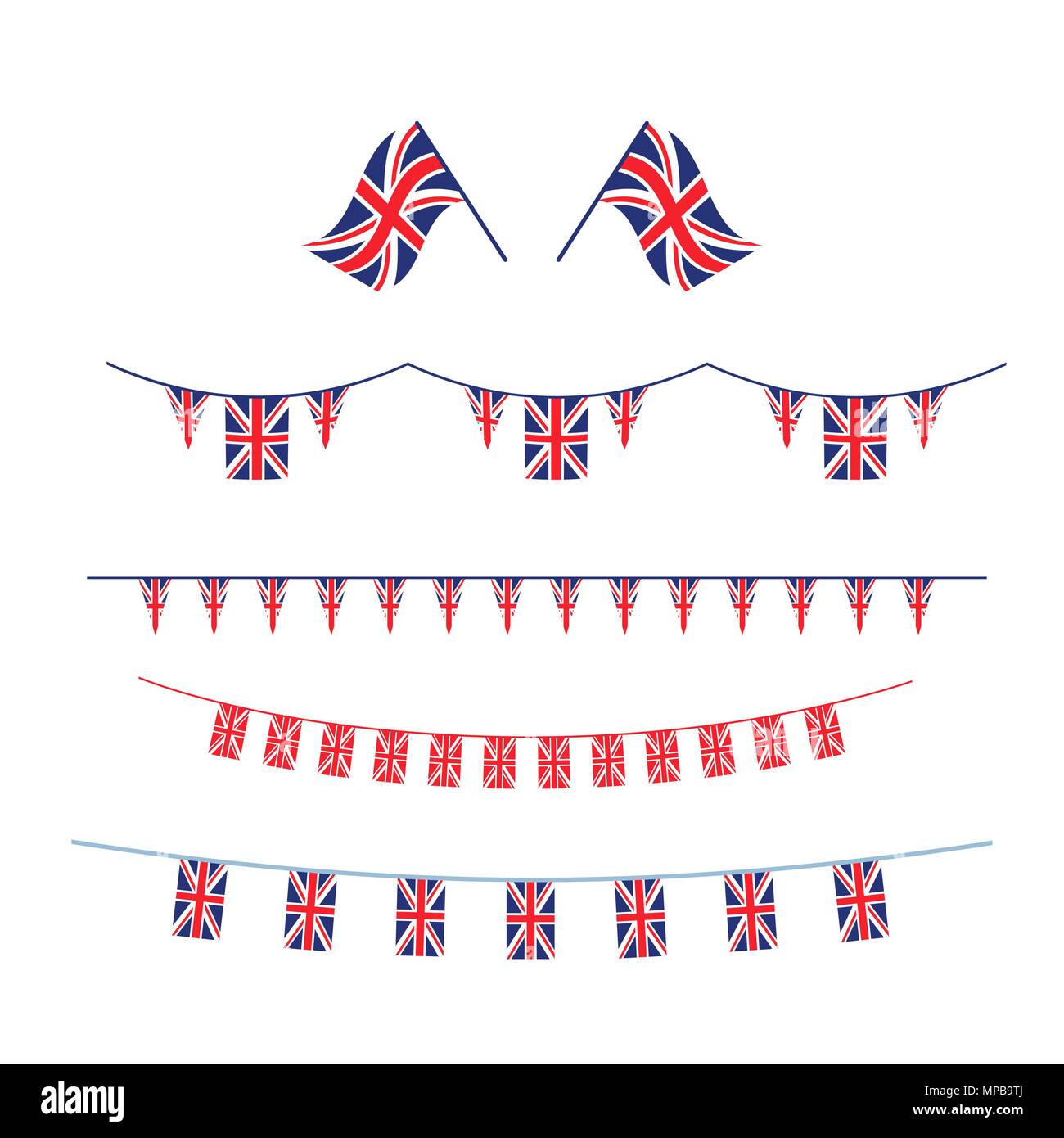 Union Jack flag set Stock Vector Image & Art - Alamy