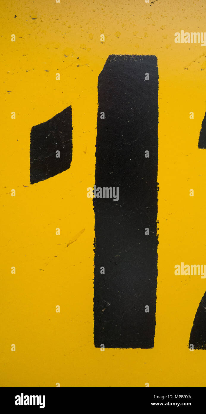 Written Wording in Distressed State Typography Found Number One 1 Stock ...