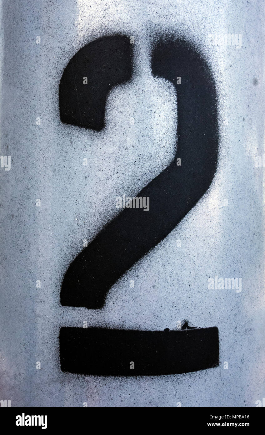 Graffiti number 2 hi-res stock photography and images - Alamy