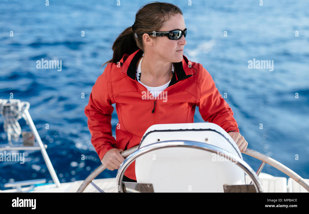 Woman sailing sport hi-res stock photography and images - Alamy