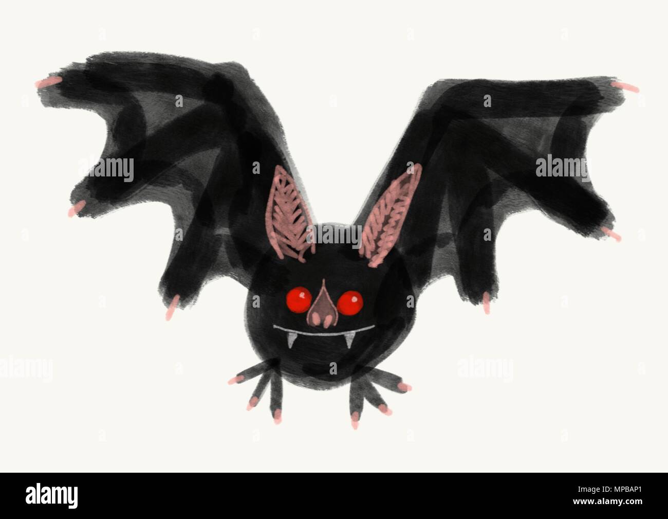 cute flying bat illustration Stock Photo - Alamy