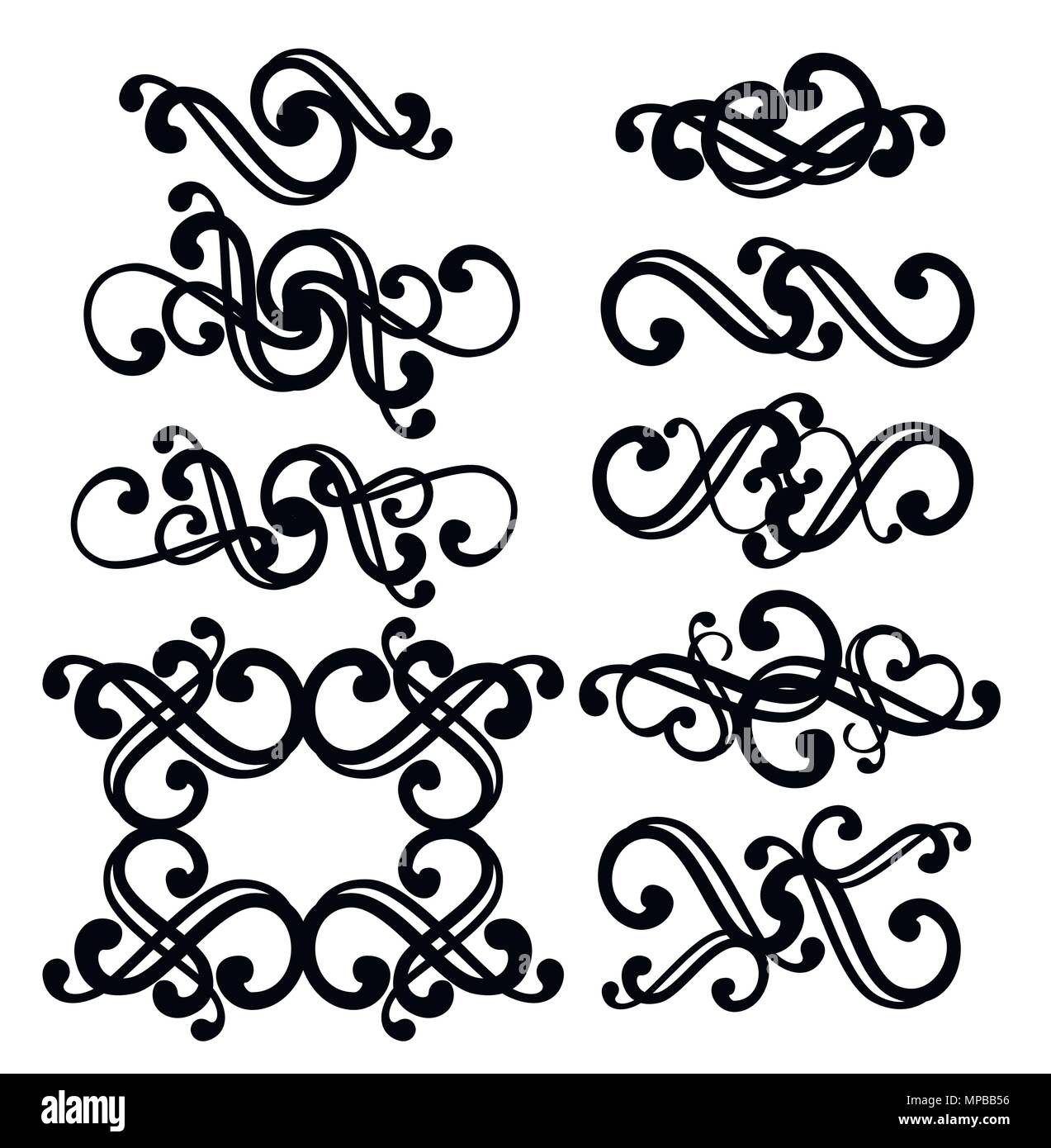 Design element set on white background. EPS10 vector illustration Stock ...