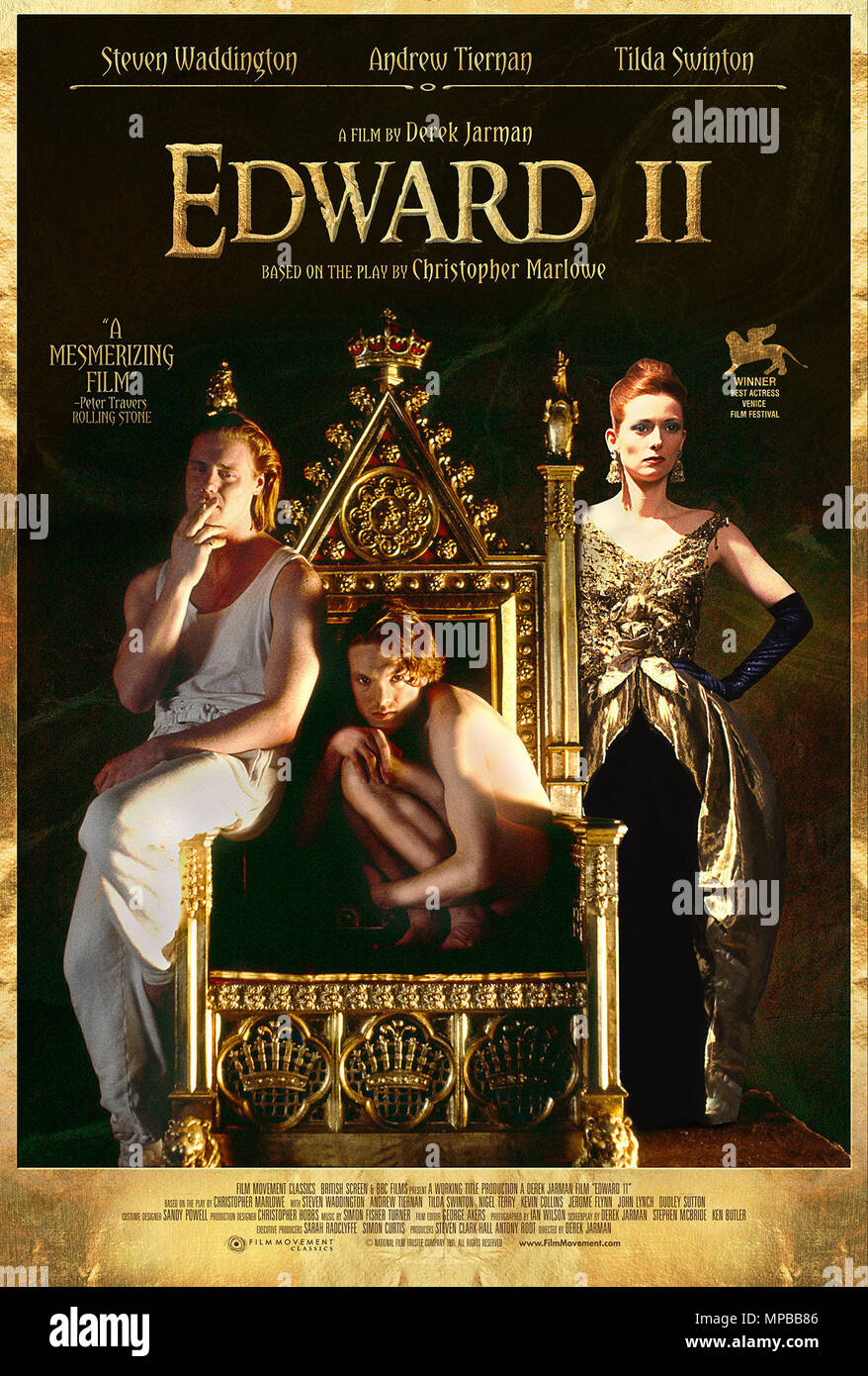 EDWARD II, US poster for 2018 re-release, from left: Steven Waddington ...