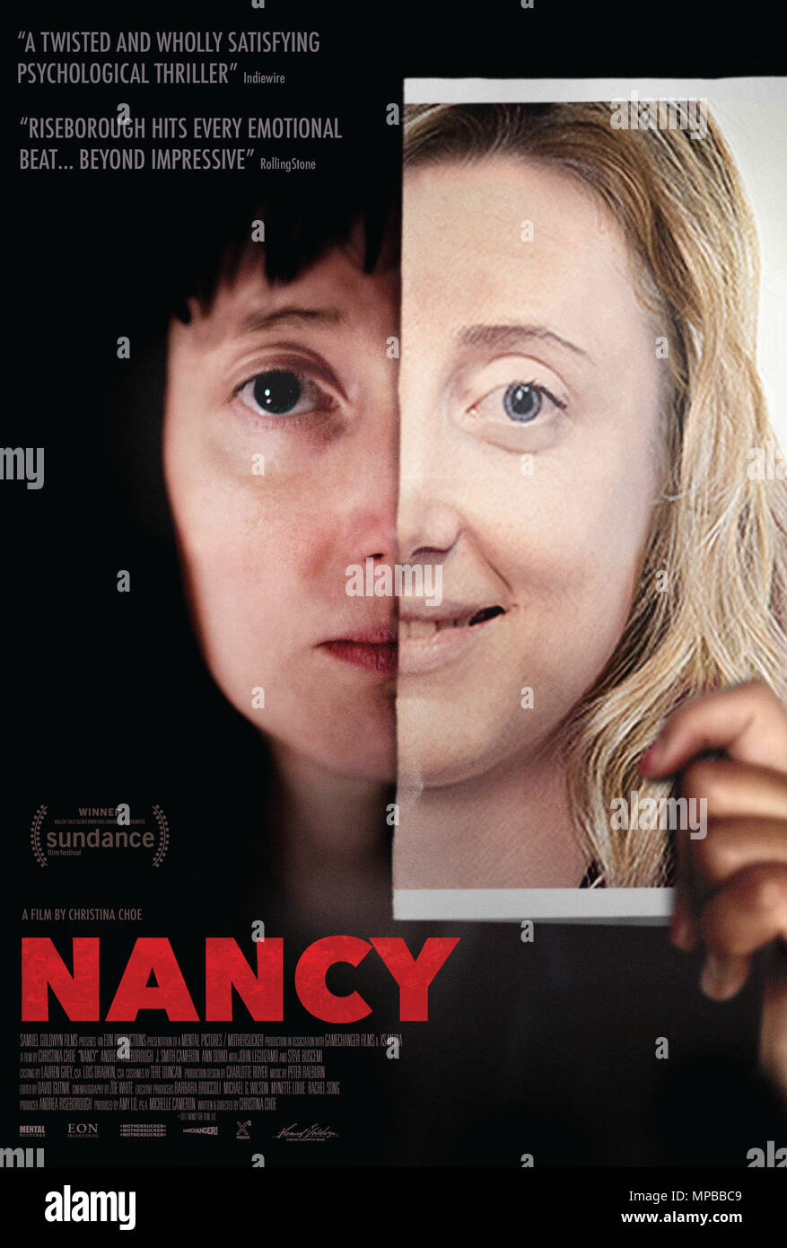 NANCY, US poster, Andrea Riseborough, 2018. © Samuel Goldwyn Films ...